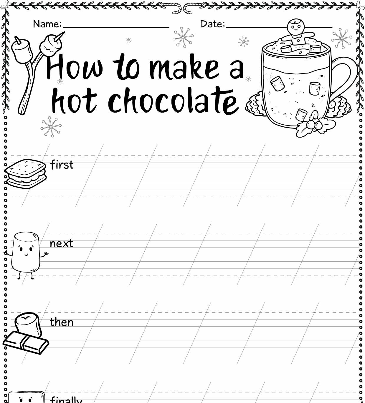 How to make a hot chocolate - Рабочие листы, развивающие игры и другие ...
